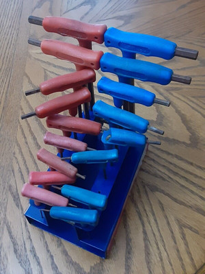 17 Pc. Long T-Handle Hex Key Set - Pittsburgh Allen Wrench SAE Metric ...