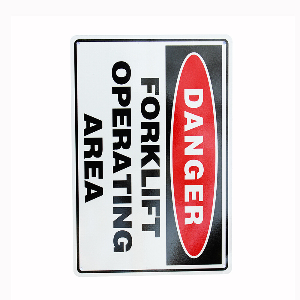 2x Warning Danger Forklift Operating Area Zone 200x300 Metal Sign ...