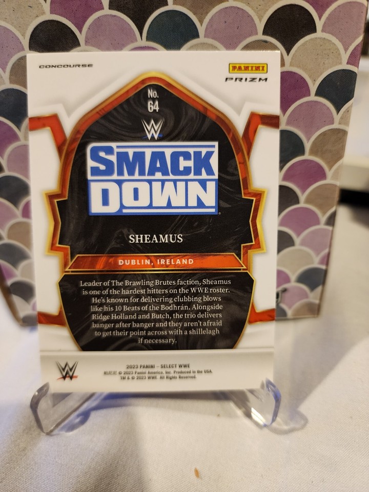 Wwe Sheamus 2023 Panani Select Orange Fire Prizm Trading Card | eBay