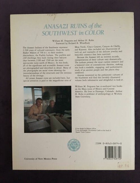 Anasazi Ruins of the Southwest in Color by Arthur H. Rohn and William M ...