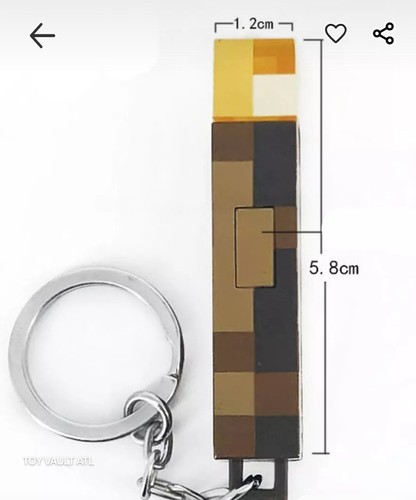 🔥 Minecraft Torch Keychain Light – USB Rechargeable, Ultimate Gamer ...