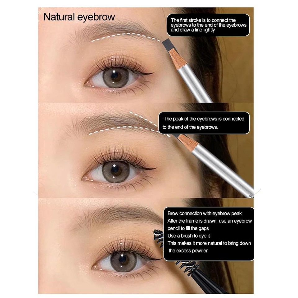 Dynamic 3D Hard Core Eyebrow Pencil Wild Shape Waterproof Non-smudging ...