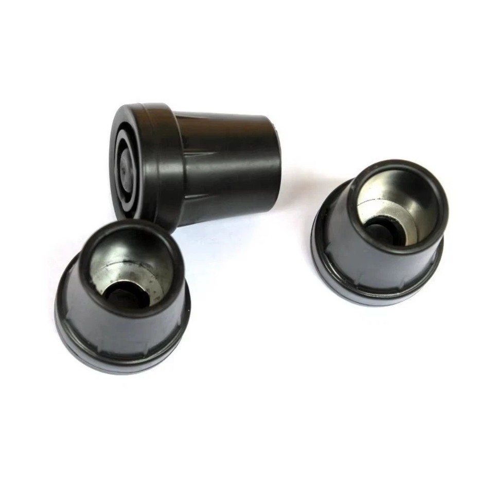 4X Heavy Duty Walking Stick Cane Crutch Pad Rubber Ferrule Metal 19mm ...