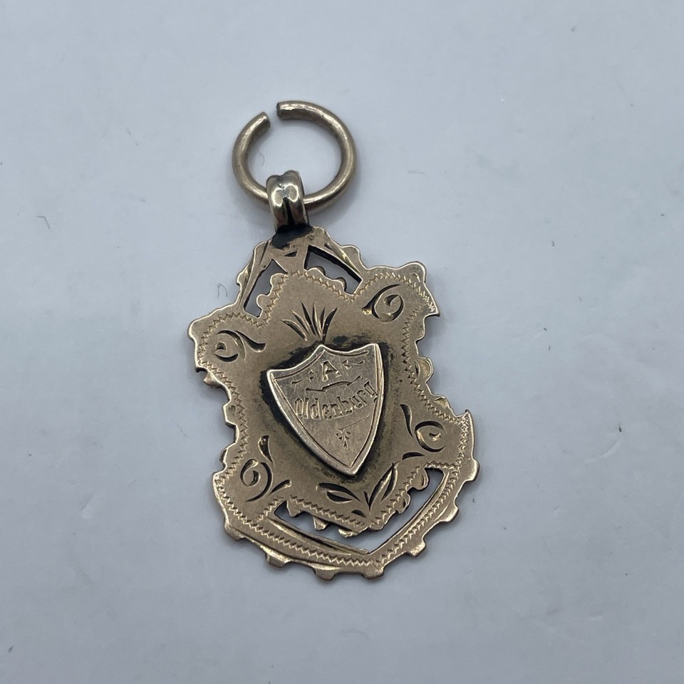 9ct Rose Gold Fob Medallion - A Oldenburg Highest Aggregate 1902 T.G.B ...