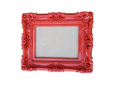 12x16 Red Picture Frame, Decorative Baroque Wall Picture Frame, Ornate ...