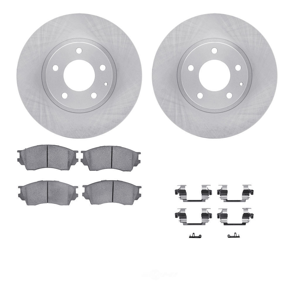 Disc Brake Kit-Rotors with 5000 Advanced Brake Pads includes Hardware ...