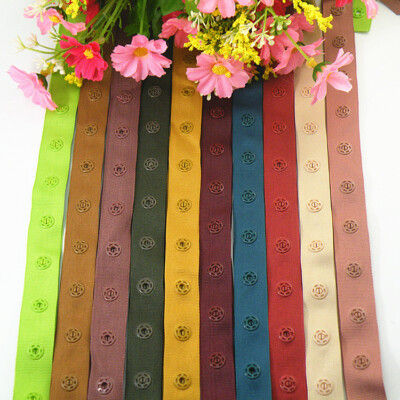 5M DIY Snap Button Ribbon Fasteners Press Stud Tape Sewing Trimming ...