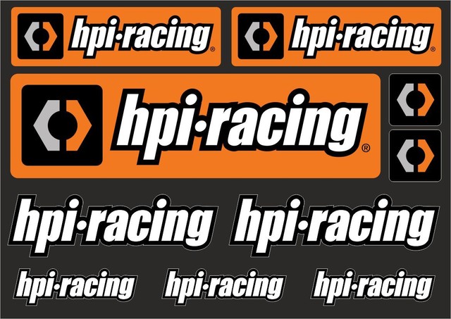 HPI Racing Decal Set Quality Sticker Vinyl Graphic Logo Adhesive Kit 10 ...