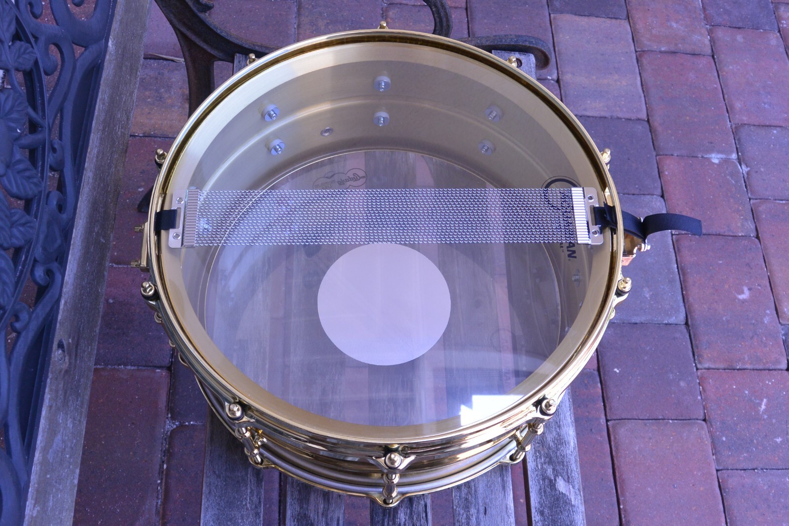 1 of 30! LUDWIG 6.5" SEAMLESS SPUN BRASS SHELL SNARE DRUM weighs 9 LBS ...