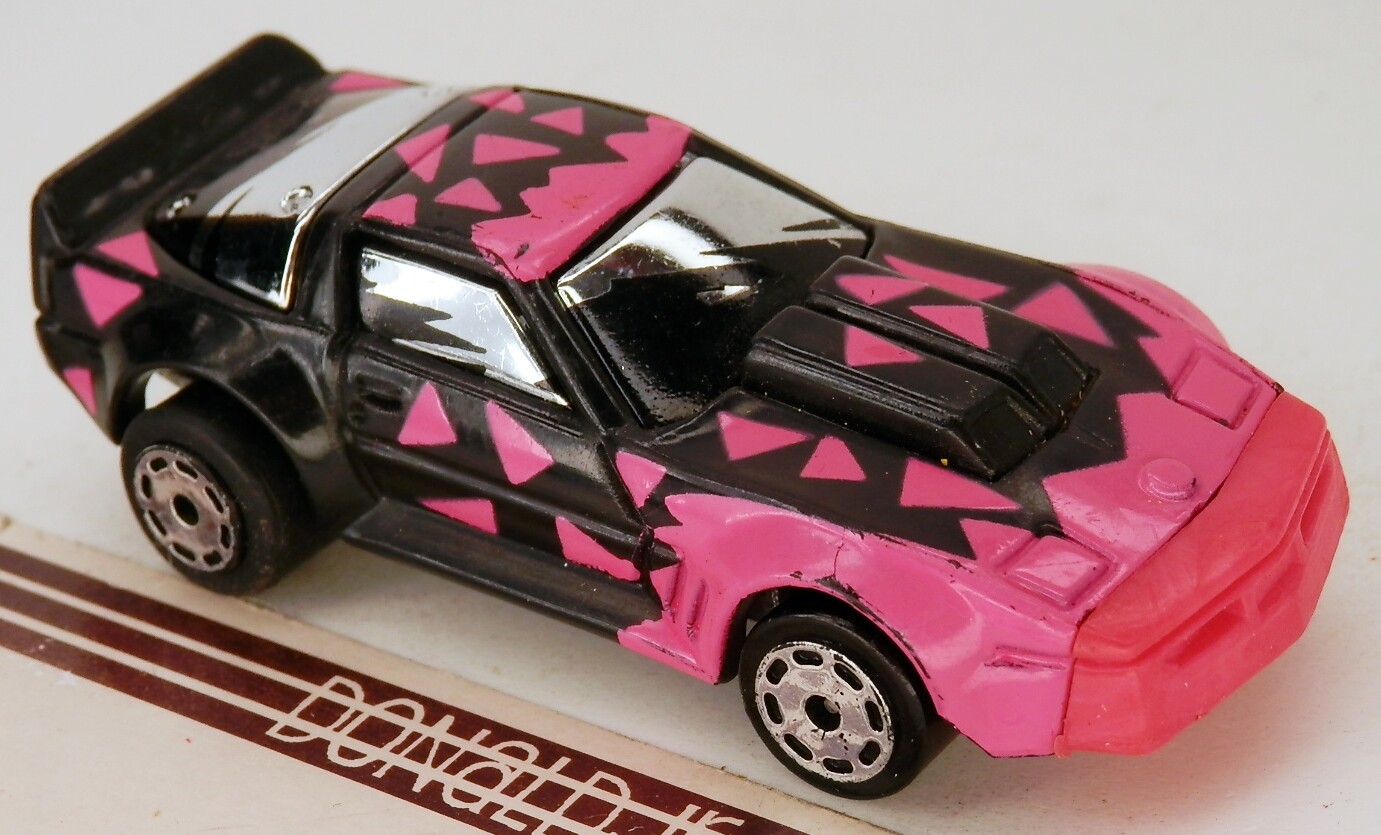 Matchbox 1980's Chevrolet Corvette C4 Black/Pink Burnin' Key Car 1/64 ...