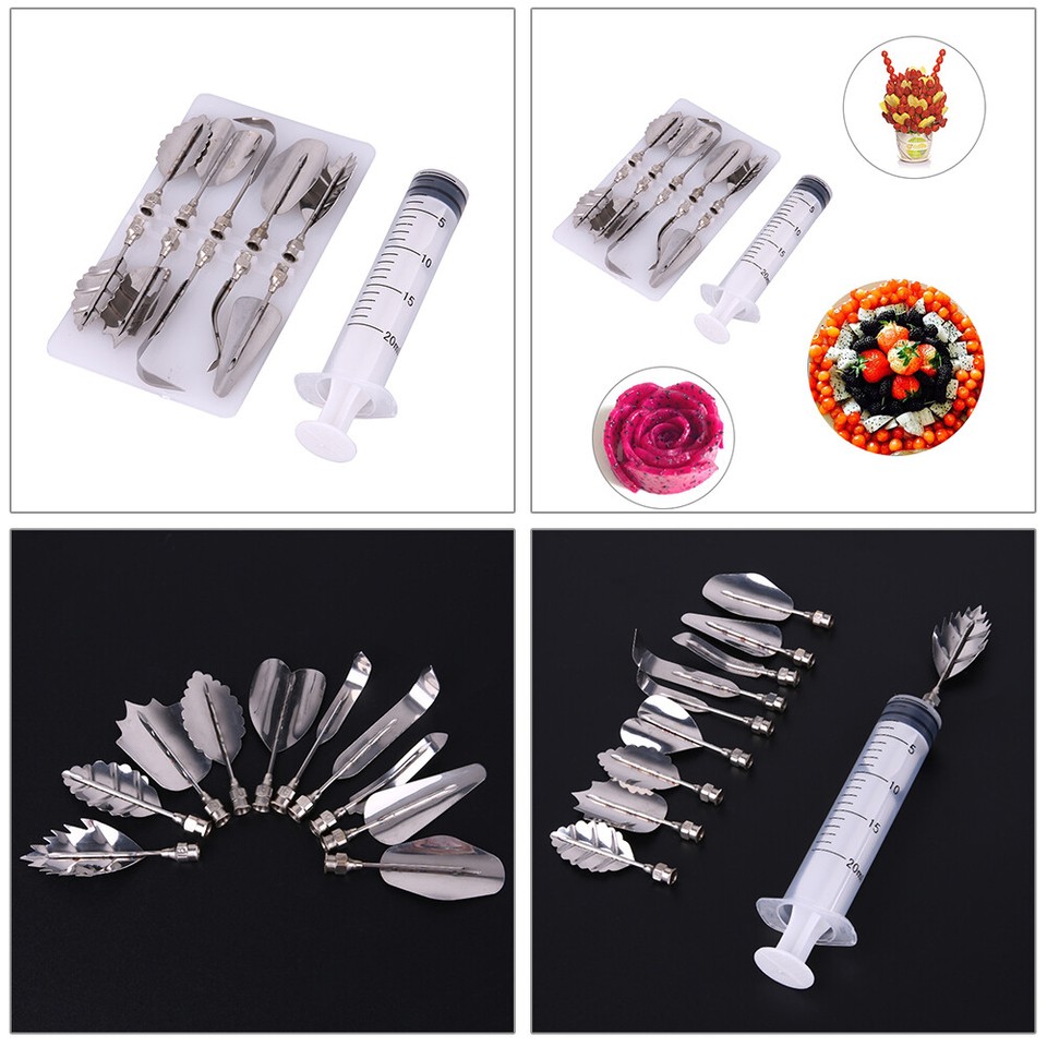 10Pcs Gelatin Jelly Art Tools with Syringe Tool Pudding Cake Decorating ...