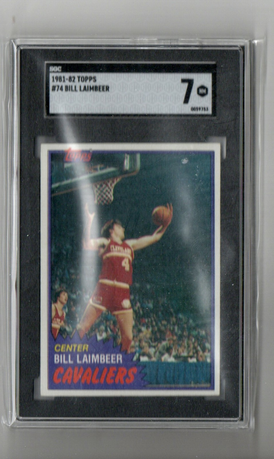 1981-82 Topps Basketball #74 BILL LAIMBEER ROOKIE SGC 7 NM | eBay