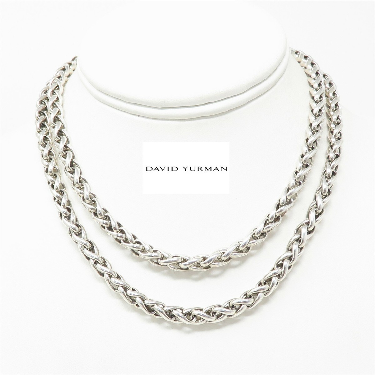 David Yurman Chain Necklace Men's 18K Yellow Gold Box Chain Necklace
