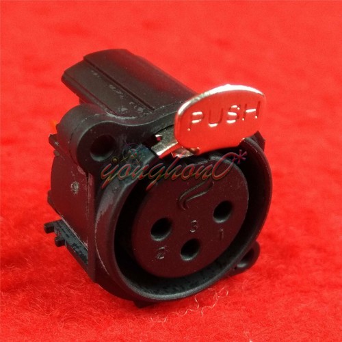 1PCS XLR 3 Pin Panel Mount Female Chassis Socket Connector New | eBay