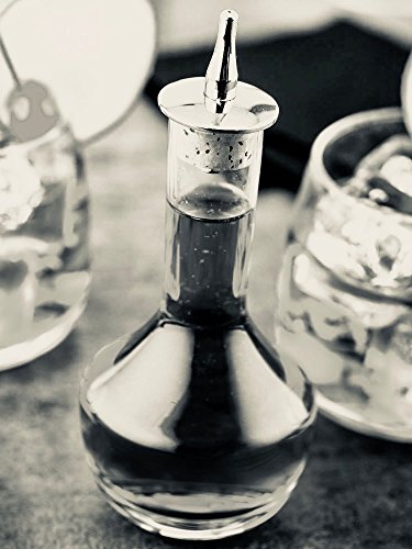 Bitters Bottle - Handblown Cocktail Dasher Glass Bottle with Cork Top 3 ...