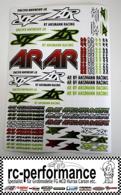 Aufkleber Dekorbogen Ansmann Racing Sticker FG Virus Jamara Hurrax FG ...