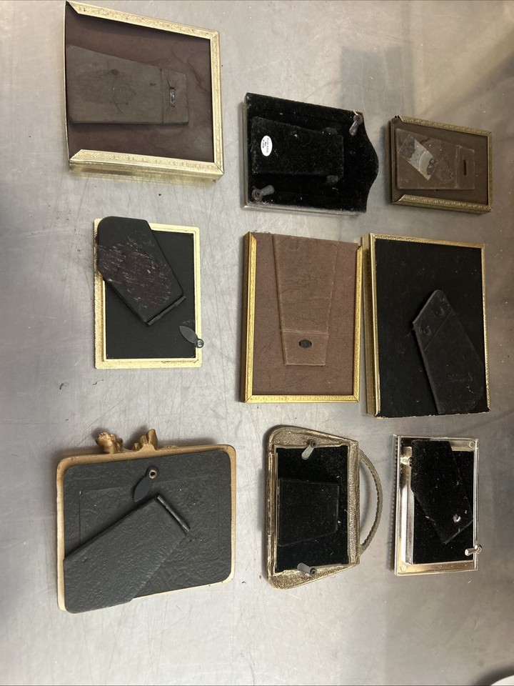 Vintage Mixed Lot Of 9 Small Gallery Picture Frames Metal Ornate Nice ...