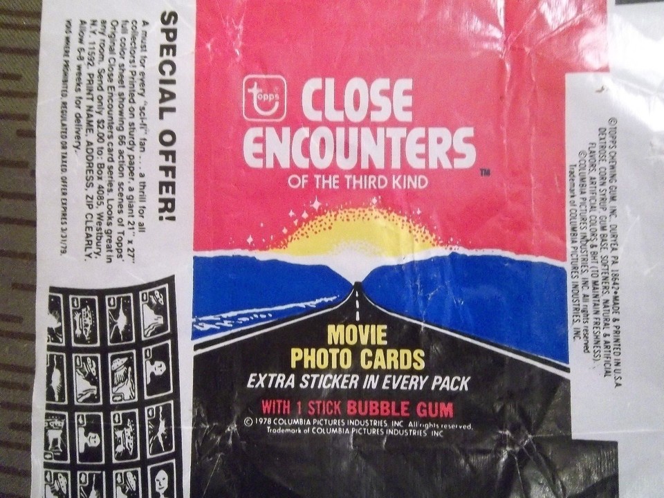 Vintage 1978 CLOSE ENCOUNTERS OF THE THIRD KIND Topps Trading Card ...