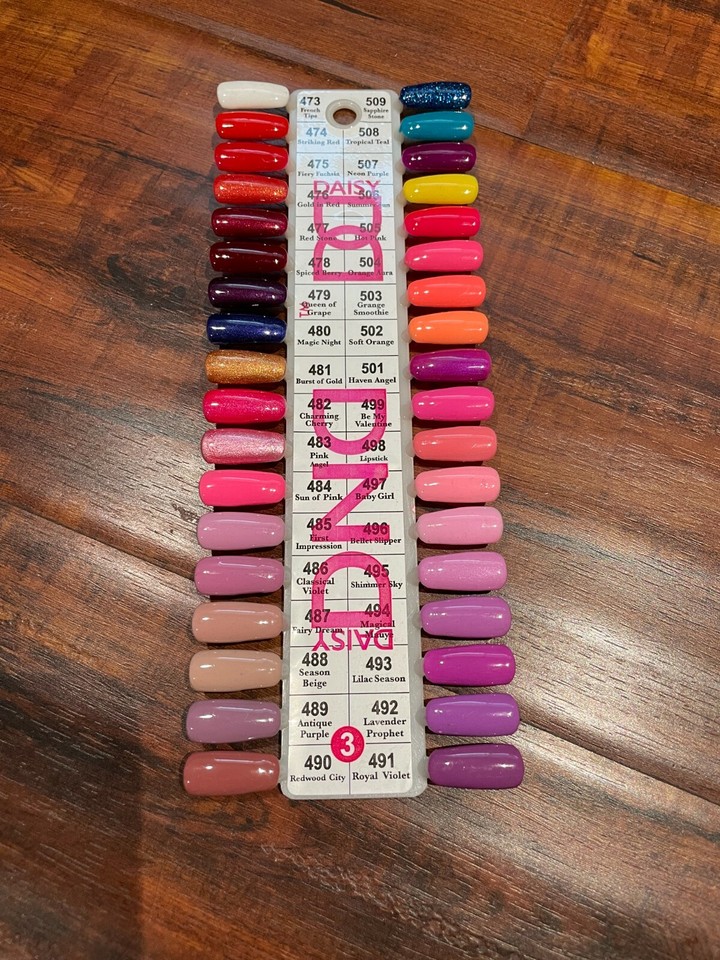 DC&DND Daisy Color Chart Gel Polish Color Sample Chart Palette Display ...