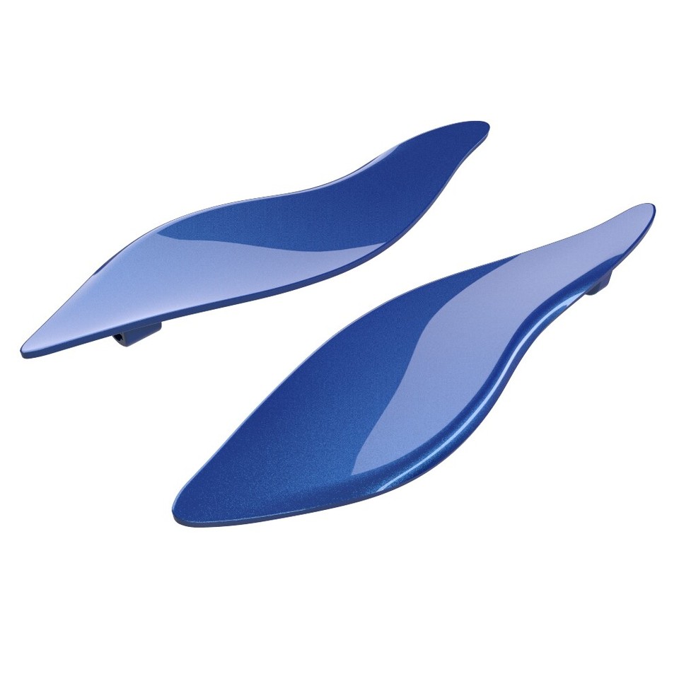 BLUE MAX Air Deflectors Batwing Fairing Deflectors Wind Fits 14+ Harley ...