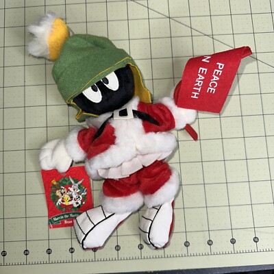 Marvin The Martian Santa Claus PEACE ON EARTH Bean Bag Plush WB Studio ...