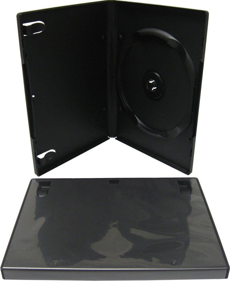 (10) DVD Cases Standard Black Sturdy Replacement Boxes Heavyweight # ...