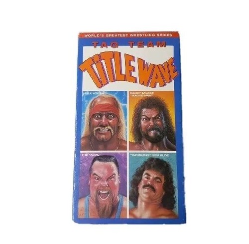 Vtg. 1990 Tag Team Title Wave Wrestling VHS Hulk Hogan Macho Man Anvil ...