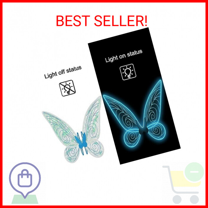 quescu Light up Fairy Wings for Adults,Electroluminescent Wire LED ...