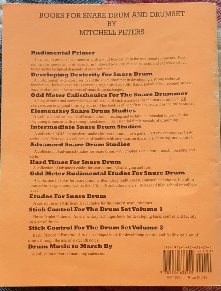 DEVELOPING DEXTERITY FOR SNARE DRUM BY MITCHELL PETERS PRACTICE ...