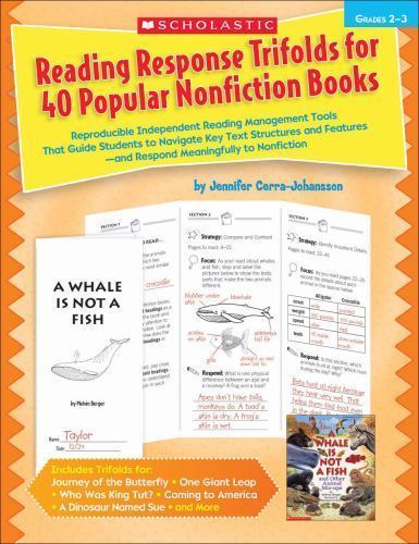 Reading Response Trifolds for 40 Popular Nonfiction Books, Grades 2-3 ...