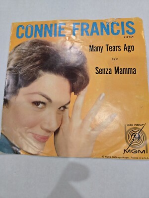 Connie Francis - Many Tears Ago/Senza Mama - MGM -45 Mint | eBay