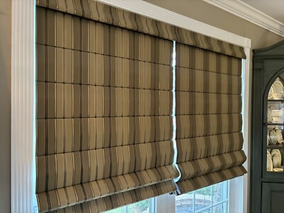 Levelor Flat Roman Striped Cordless Shades | eBay