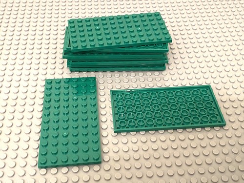 Lego 10 Pieces Green 6x12 Plate / Classic Green Color Building Plates ...