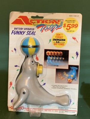 Actions Toys Battery Operated Funny Seal Toy 1992 Manley toys New in ...