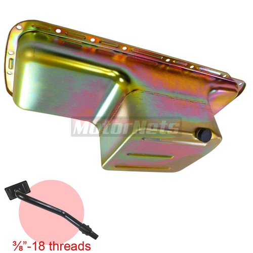 Big block Mopar 7qt Zinc Oil Pan +Pickup Tube - Center Sump 383 400 B ...