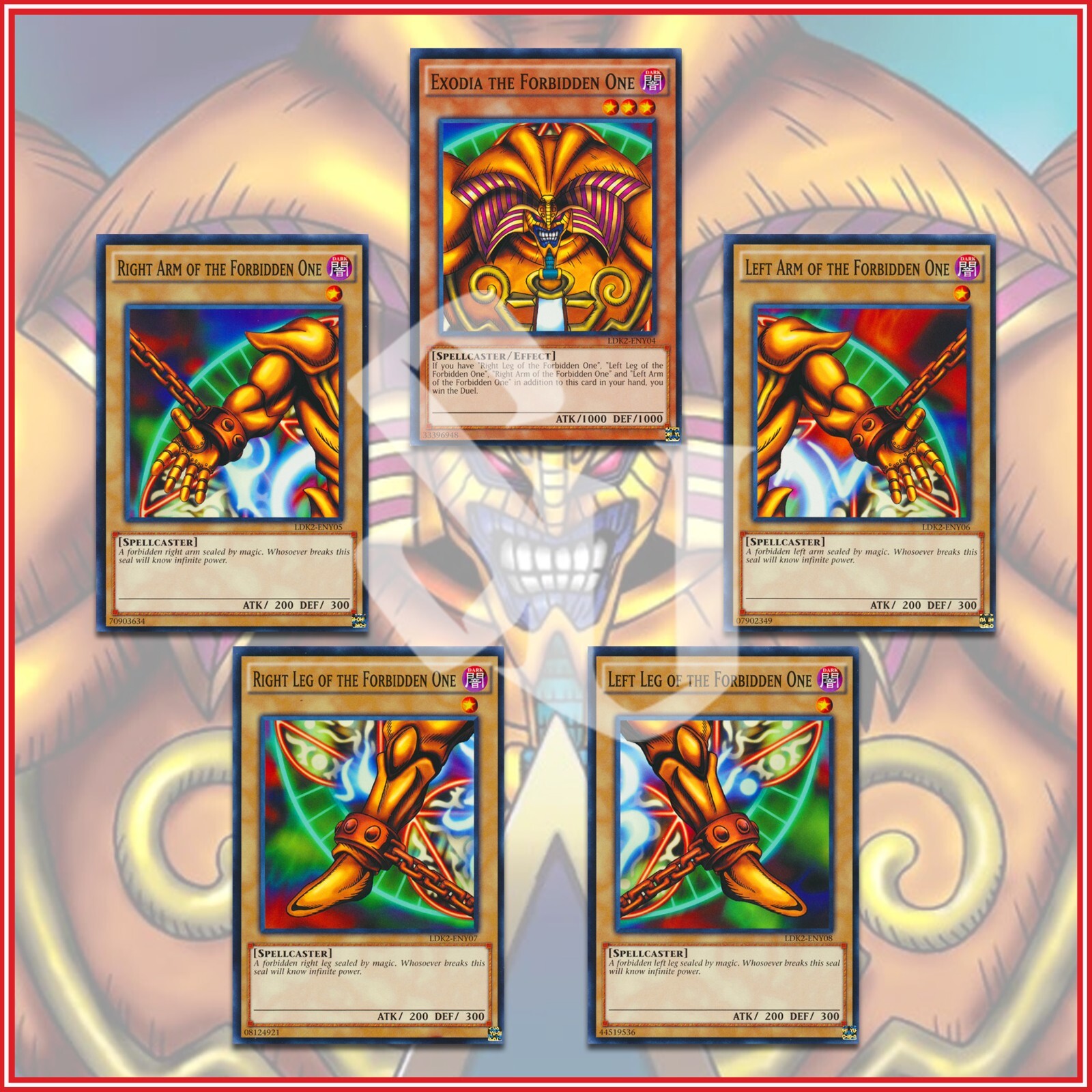 EXODIA THE FORBIDDEN ONE CARD DECK COMPLETE PIECES YuGiOh🔥 | eBay