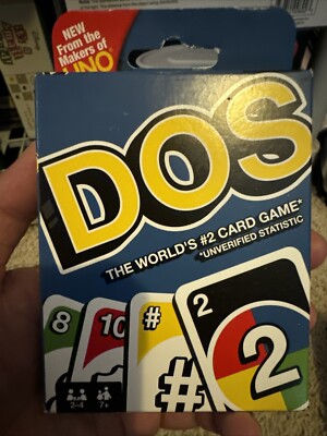 Mattel DOS Card Game from Makers of UNO 2-4 Players Ages 7+ Box Has ...