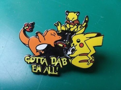 Anime gotta dab them all weed oil enamel lapel hat pin badge | eBay