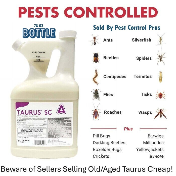 78 oz Taurus SC Insecticide Termite Ant Roach Flea Mosquito Generic ...