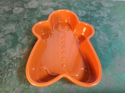 1QT Chantal Gingerbread Man Shaped Stoneware Baking Dish/Mold/Candy ...