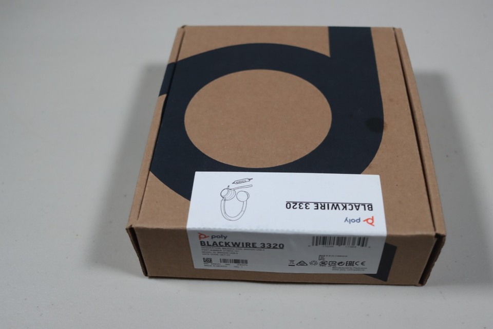 Plantronics Poly Blackwire 3320 BW3320 Headset Stereo USB-A 17229167667 ...