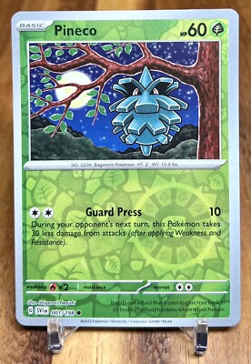 Pineco 001/198 SV1 Scarlet & Violet Base Reverse Holo Pokemon Card NM ...