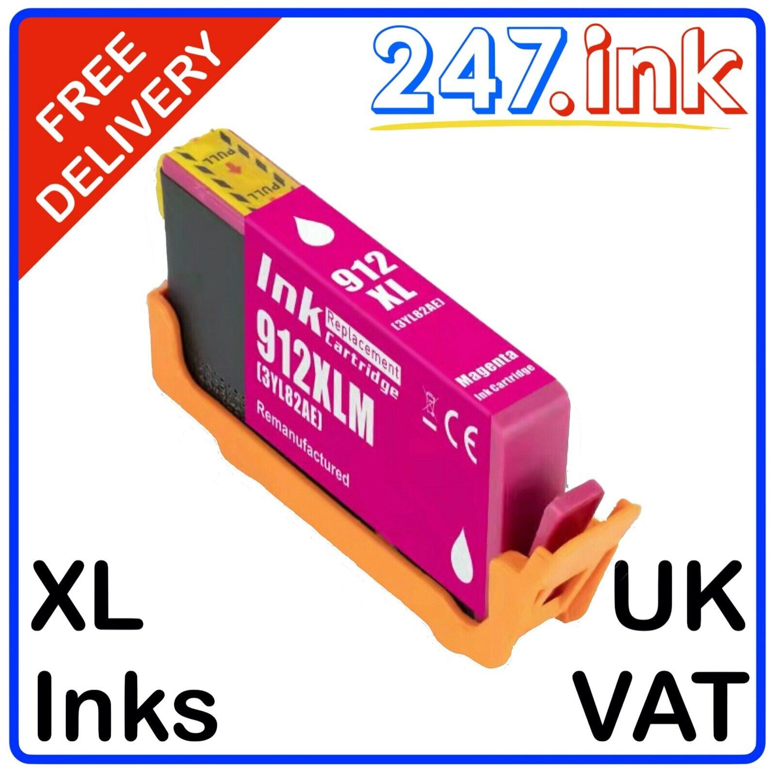912XL Ink Cartridges for HP OfficeJet Pro 8020 8022 8022e 8023 (Set of ...