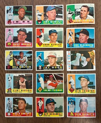 1960 Topps Baseball Set Builder Lot (50) - No Duplicates - Mostly ...