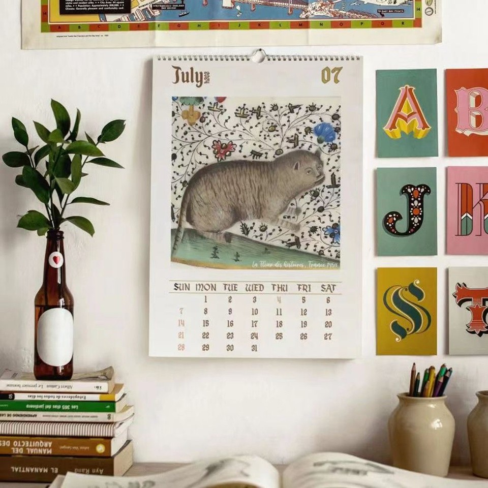 1 PCS Weird Medieval Cats Calendar Walk Weird Medieval Calendar ...