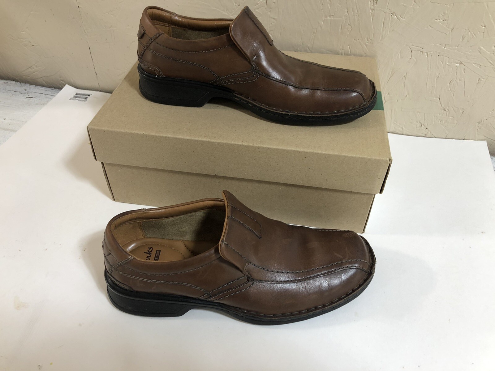 Clarks Men's Escalade Step Slip On Leather Loafer, Br… - Gem