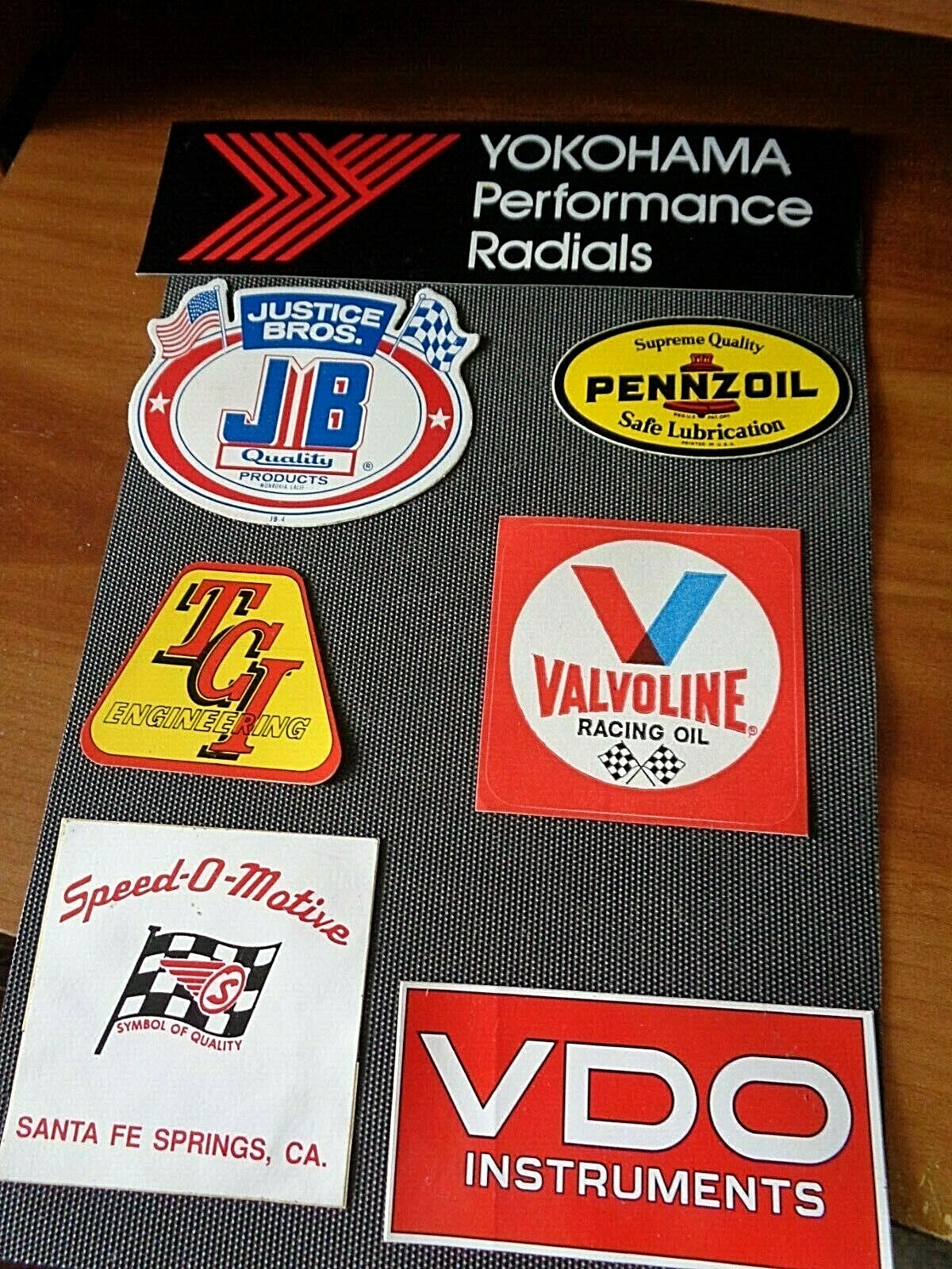 AUTO DECALS / 1970'S 🌟JUSTICE BROS. VALVOLINE , PENNZOIL & VDO- 7 TOTAL ...