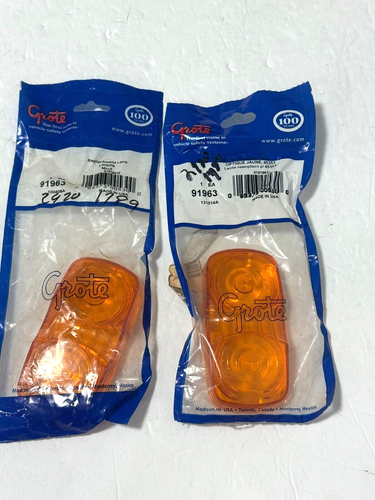 Lot of 2 Grote 91963 Amber Lens Replacement | eBay