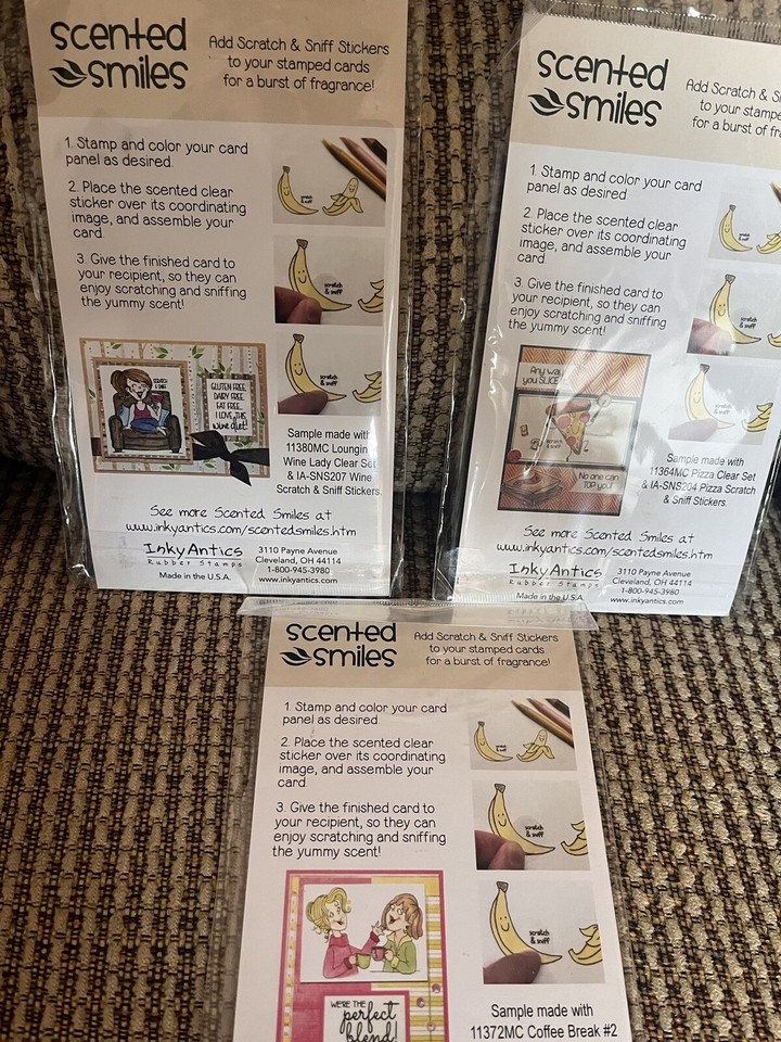 3 Sets Darcie's Heart and Home Cling food kitchen cocktail & 3 inky ...