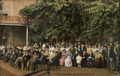 Bartlett Springs California CA Hotel Veranda c1910 Postcard | eBay